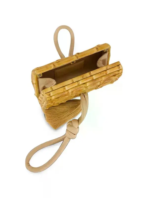 Glorinha Paranagua Tanit Bamboo Clutch Bag