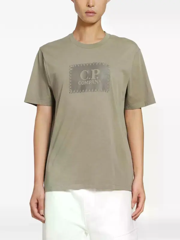 C.P. COMPANY 30/1 Jersey Short-sleeve Logo-label T-shirt - Green