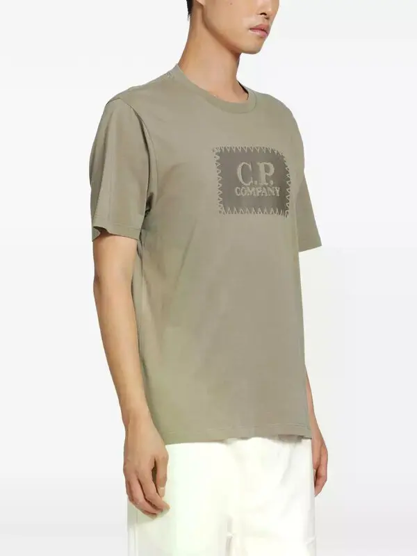 C.P. COMPANY 30/1 Jersey Short-sleeve Logo-label T-shirt - Green