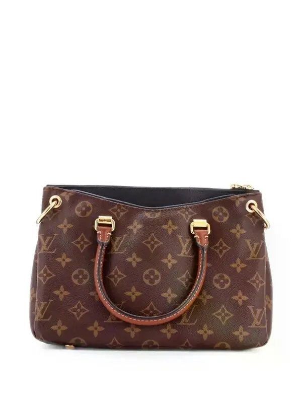LOUIS VUITTON Pallas Tote Monogram Canvas With Leather Bb Shoulder Bag - Brown