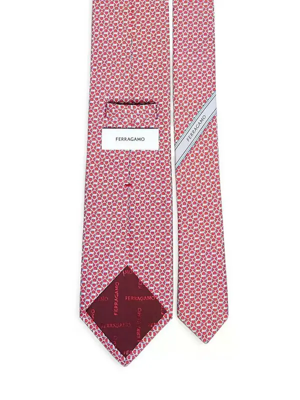 FERRAGAMO Gancini Silk Neck Tie