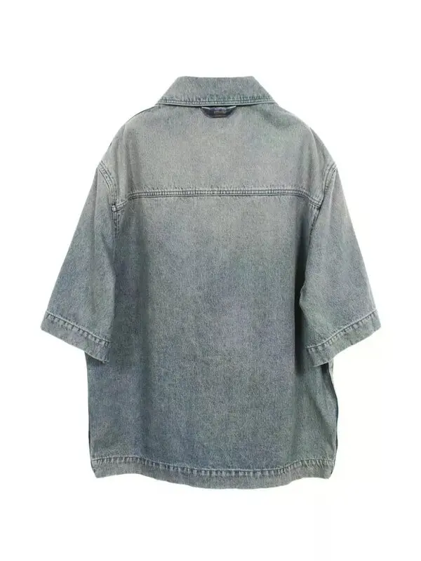 LOUIS VUITTON 2010s Monogram Embossed Denim Shirt