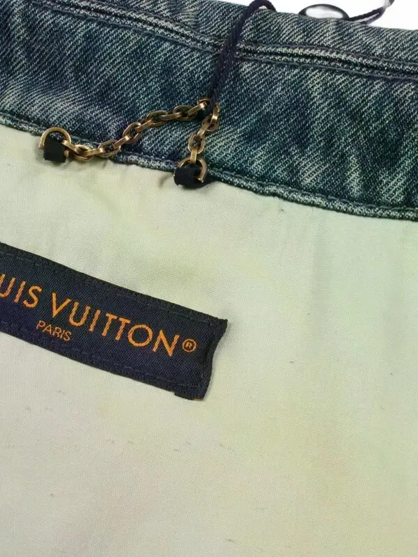 LOUIS VUITTON 2010s Monogram Embossed Denim Shirt