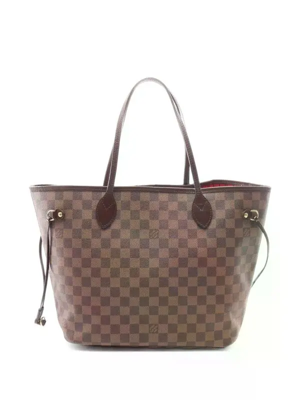 LOUIS VUITTON Damier Ebene Neverfull Mm Tote Bag