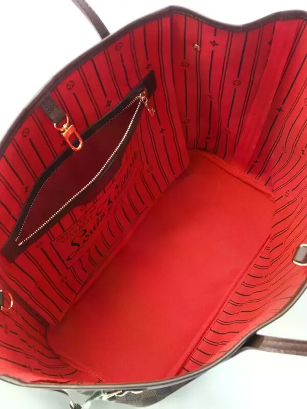 LOUIS VUITTON Damier Ebene Neverfull Mm Tote Bag