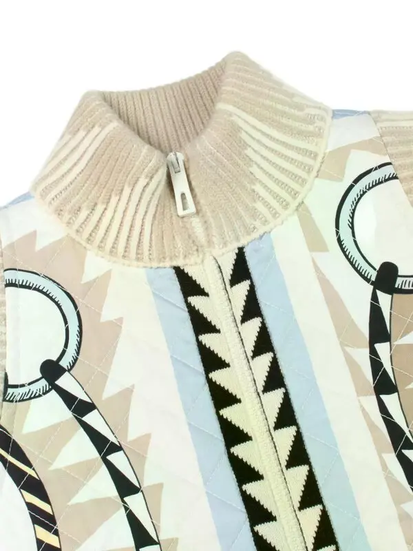 Hermès 2010s Scarf-print Down Gilet