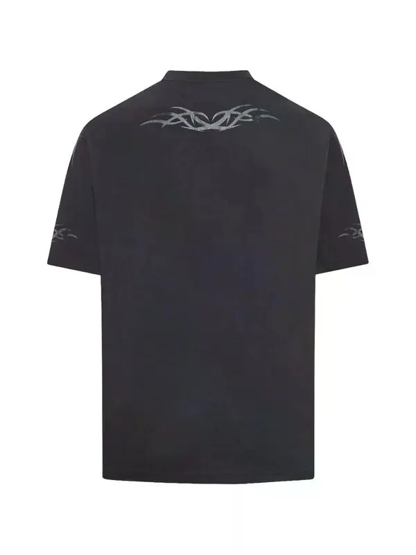 Balenciaga Gothic Logo-print T-shirt - Black