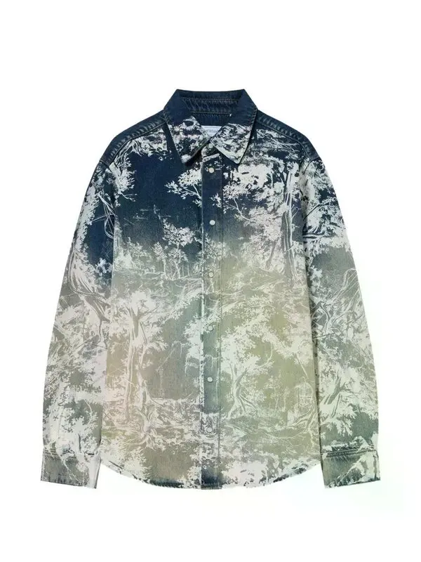 Off-White City Nature Regular Denim Shirt - Blue