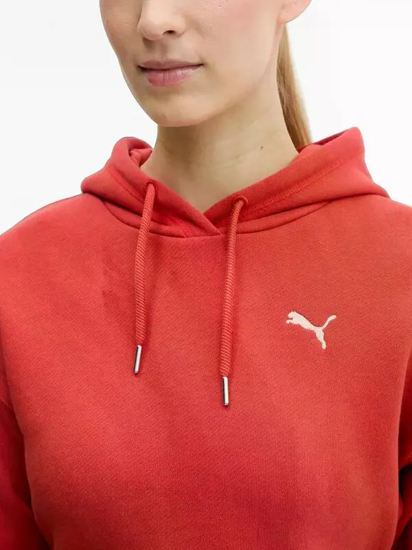 PUMA Logo-embroidered Cropped Hoodie