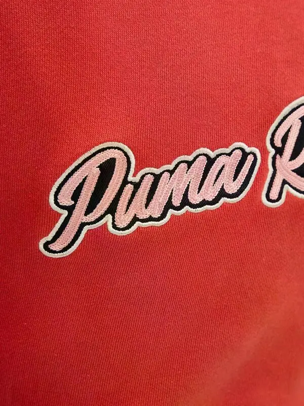 PUMA Logo-embroidered Cropped Hoodie