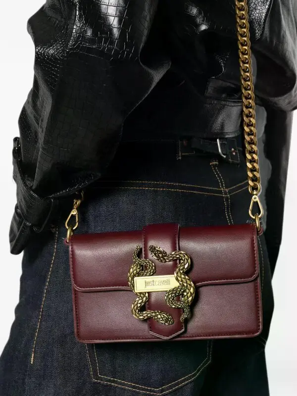 Just Cavalli Snake-plaque Cross Body Bag