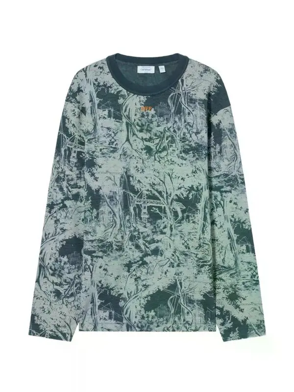 Off-White City Nature Relaxed Long Sleeve T-shirt - Blue