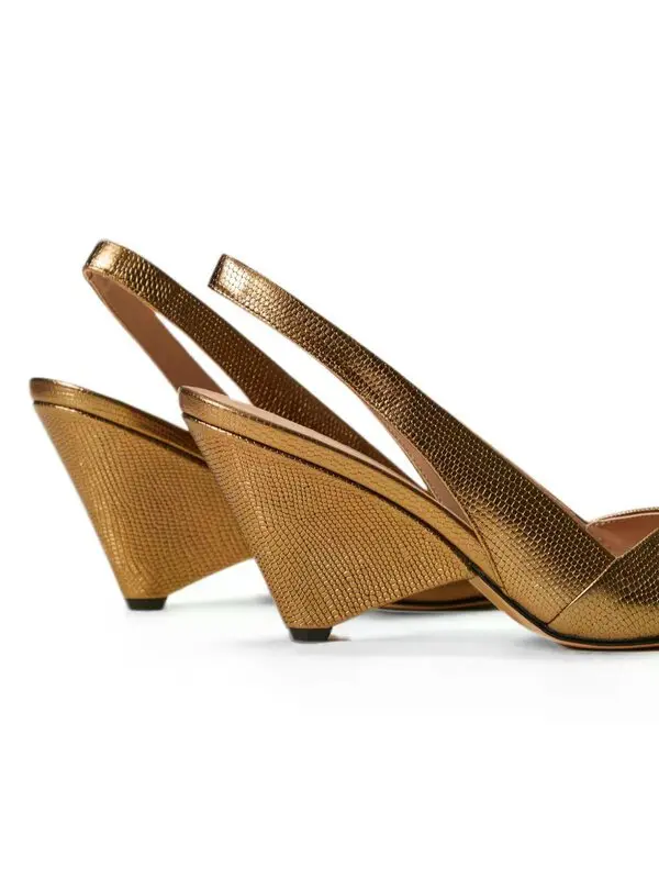TWINSET Laminated Leather Sandals