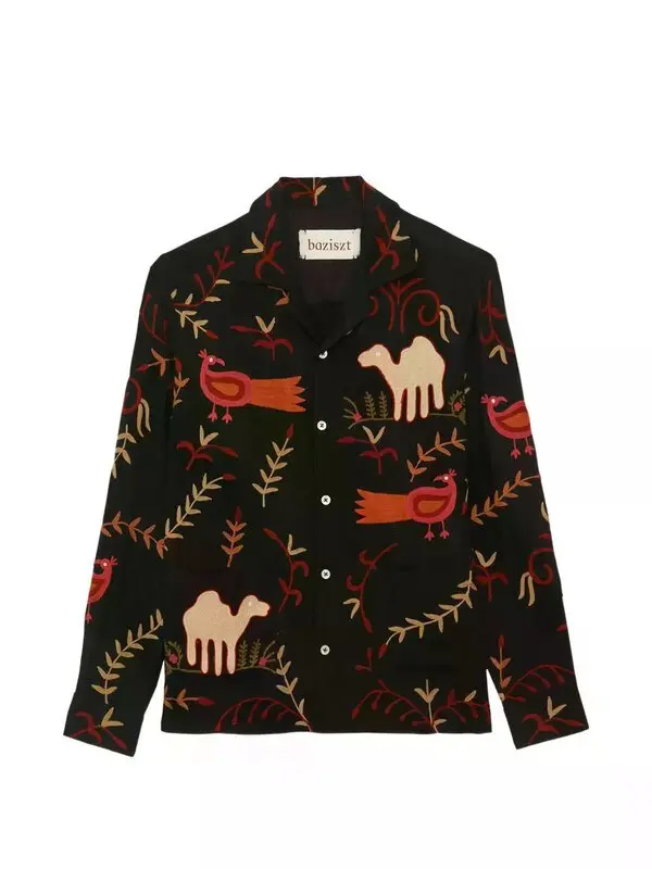 BAZISZT Kati Embroidered Long-sleeved Shirt