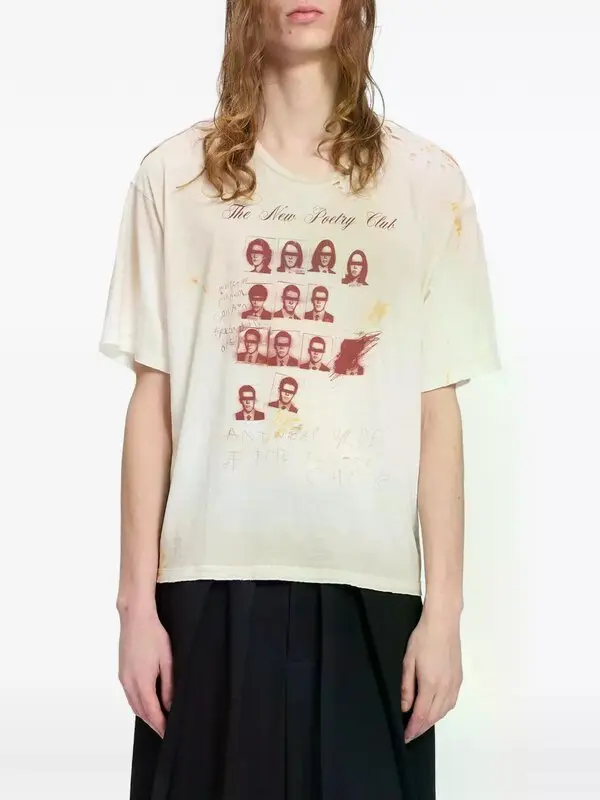ANN DEMEULEMEESTER Lu The New Poetry Club T-shirt - Neutrals