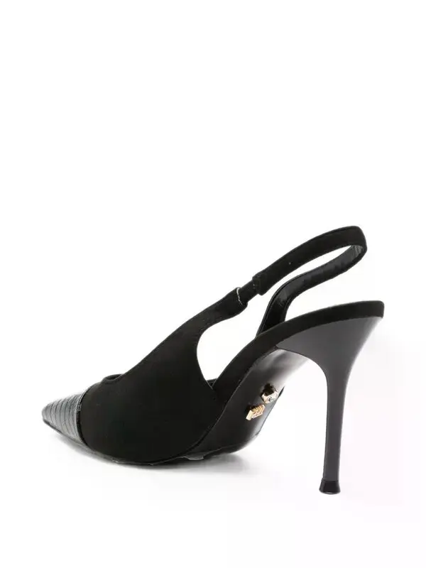 TWENTY FOURHAITCH Varne Croc-effect Pointed-toe Pumps