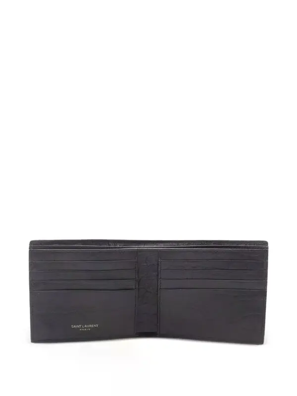 Saint Laurent 2020s Monogram Crocodile-effect Wallet