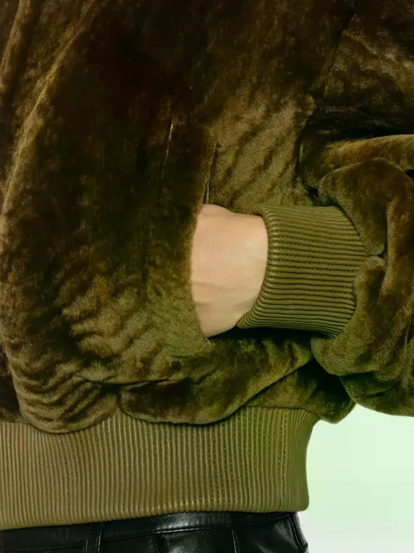 ARMA Shearling-trimmed Reversible Bomber Jacket