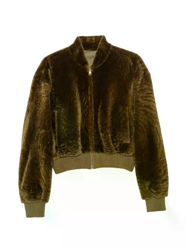 ARMA Shearling-trimmed Reversible Bomber Jacket - Black