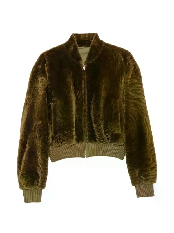 ARMA Shearling-trimmed Reversible Bomber Jacket - Black