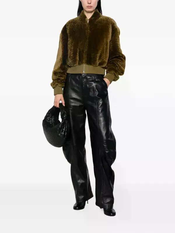 ARMA Shearling-trimmed Reversible Bomber Jacket - Black
