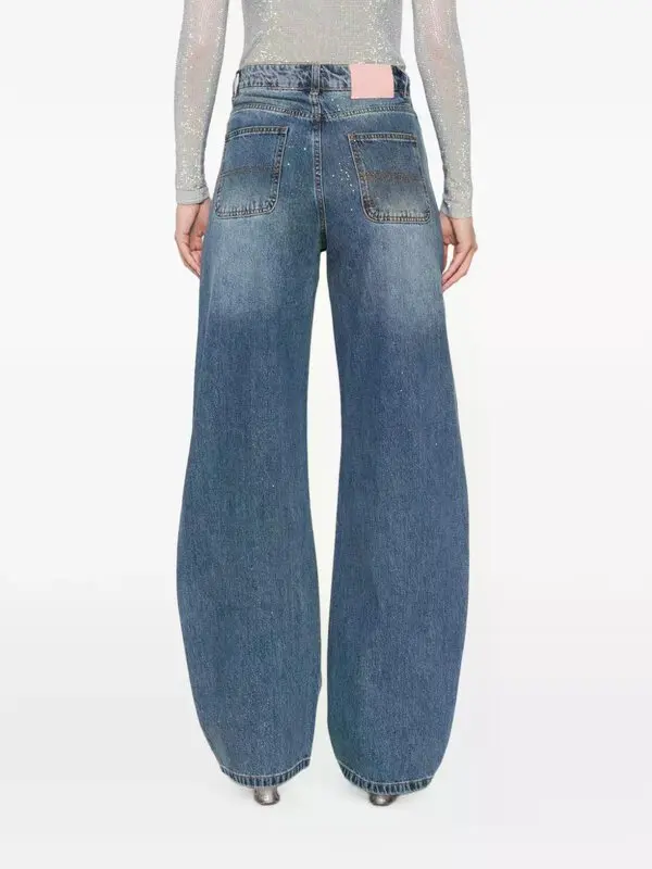 TWENTY FOURHAITCH Glitter-effect Wide-leg Jeans