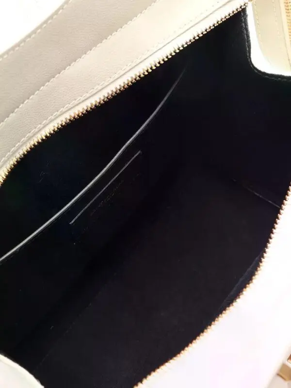 Saint Laurent Uptown Leather Tote Bag - White