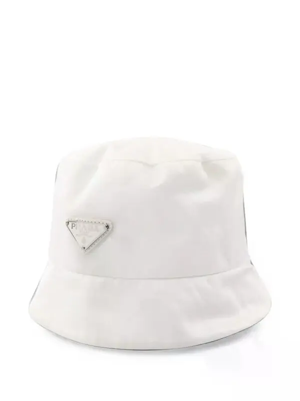 Prada Xadidas 2010s Re-nylon Bucket Hat - White