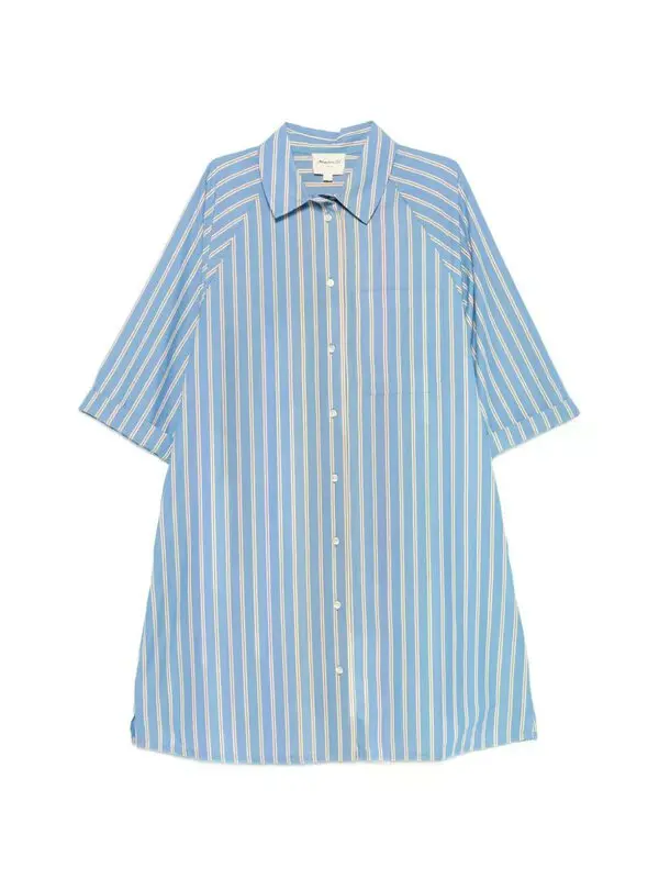 Maison123 Vertical Stripe Mini Shirt Dress