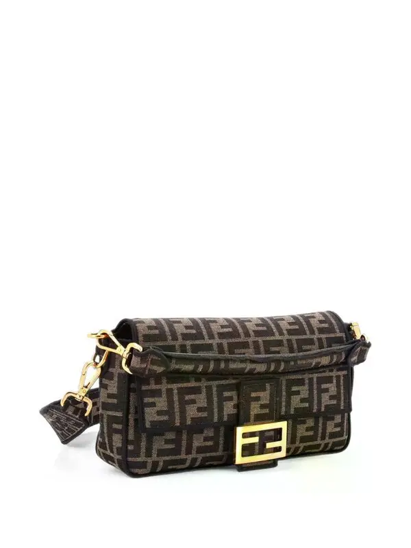 Fendi Baguette Nm Bag Zucca Canvas Medium Shoulder Bag