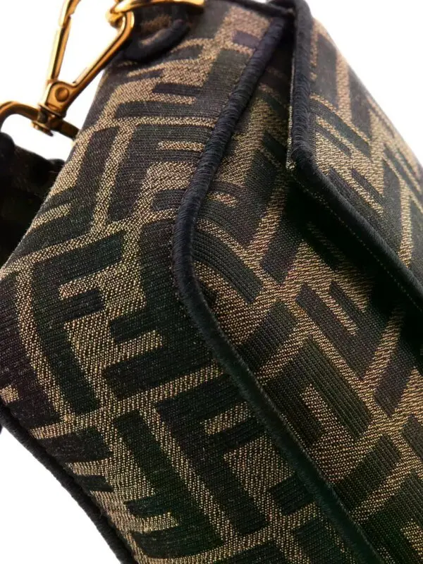Fendi Baguette Nm Bag Zucca Canvas Medium Shoulder Bag
