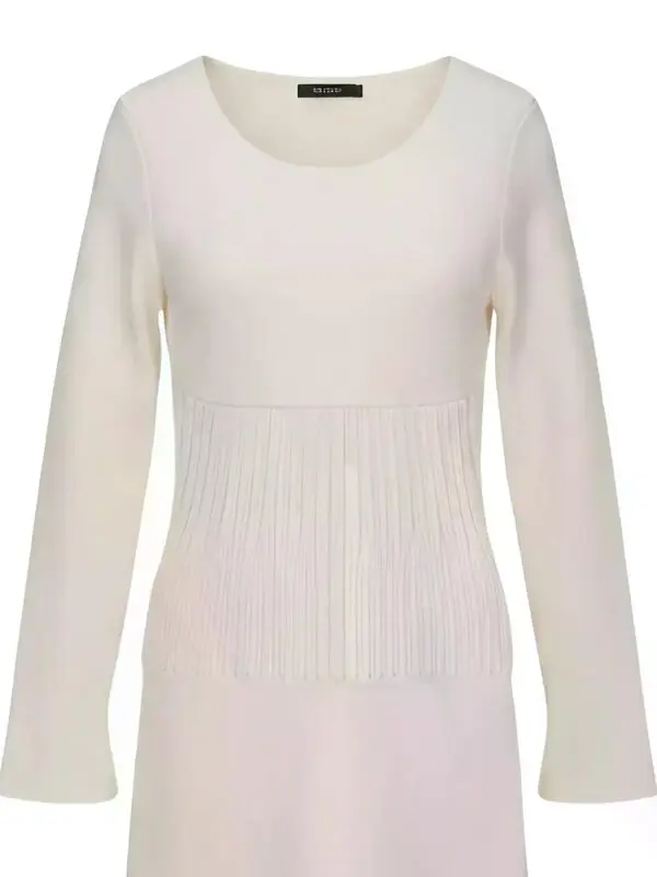 TOM FORD Ribbed-waist Long-sleeve Mini Dress - White