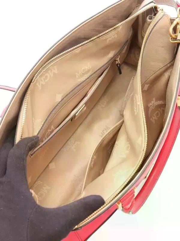 Mcm Leather Tote Bag - Pink