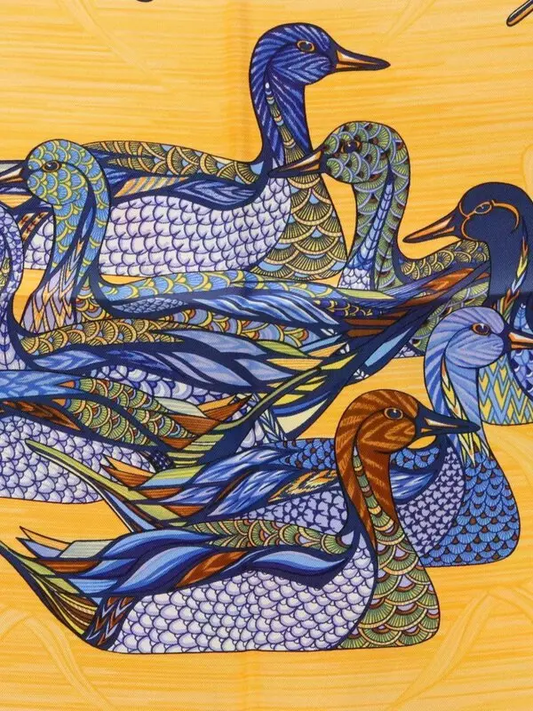 Hermès 2010s 90 Carré La Mare Aux Canards Scarf