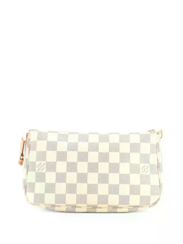 LOUIS VUITTON Pochette Accessoires Damier Clutch Bag - White