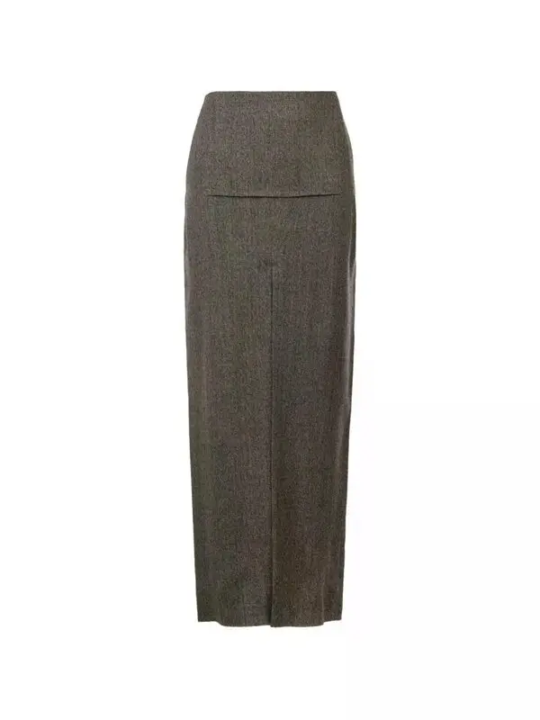 Rick Owens High-waisted Slit-detail Midi Skirt