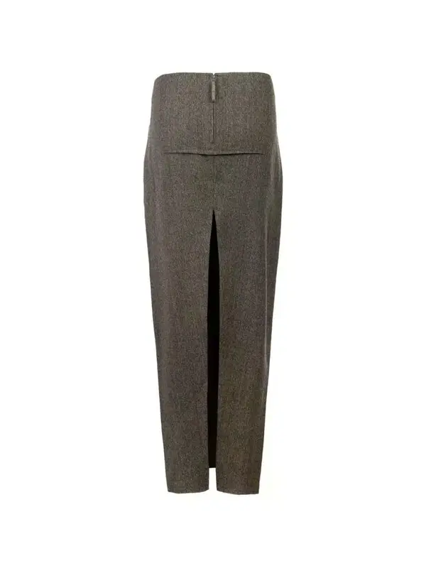 Rick Owens High-waisted Slit-detail Midi Skirt