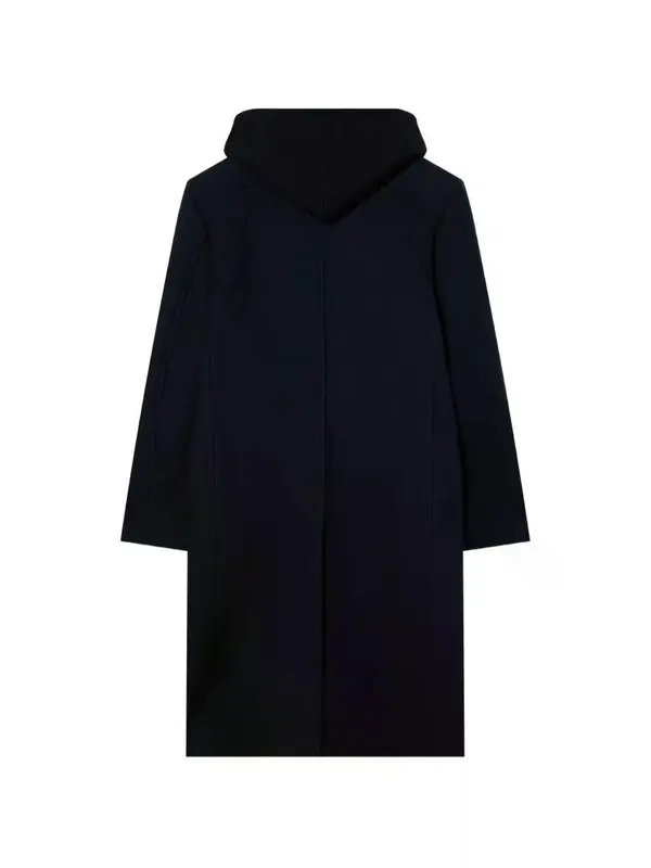 Off-White Wool Varsity Hooded Double-breasted Coat