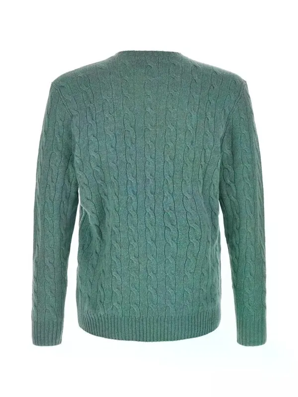 Polo Ralph Lauren Cable-knit Embroidered Pony Crewneck Sweater