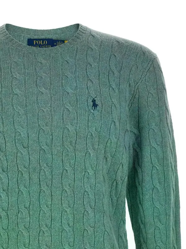 Polo Ralph Lauren Cable-knit Embroidered Pony Crewneck Sweater
