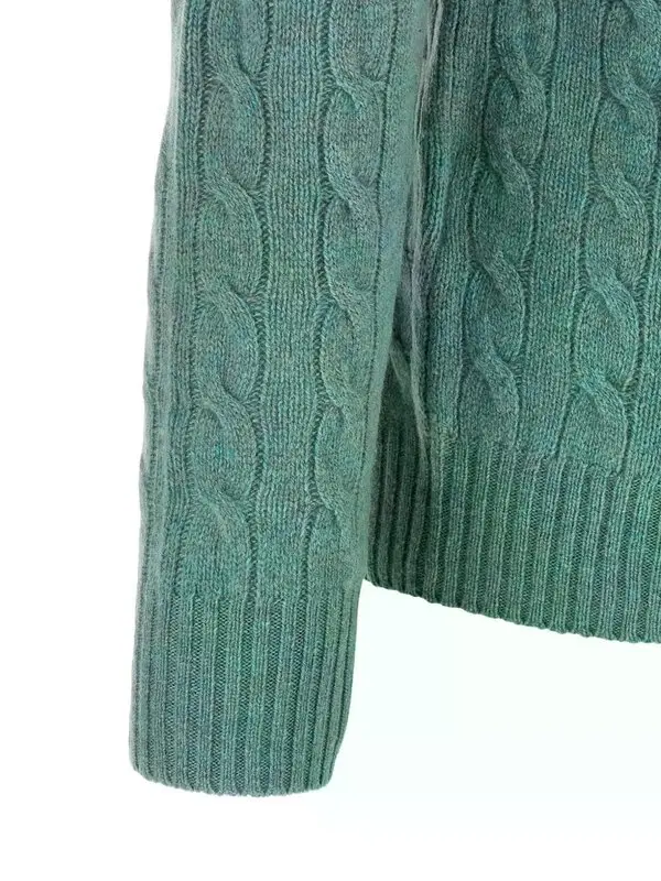 Polo Ralph Lauren Cable-knit Embroidered Pony Crewneck Sweater