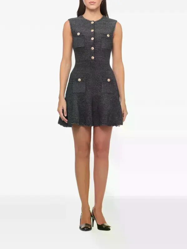 SELF-PORTRAIT Sleeveless Button-up Mini Dress