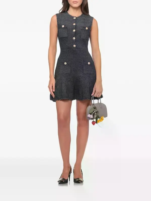 SELF-PORTRAIT Sleeveless Button-up Mini Dress
