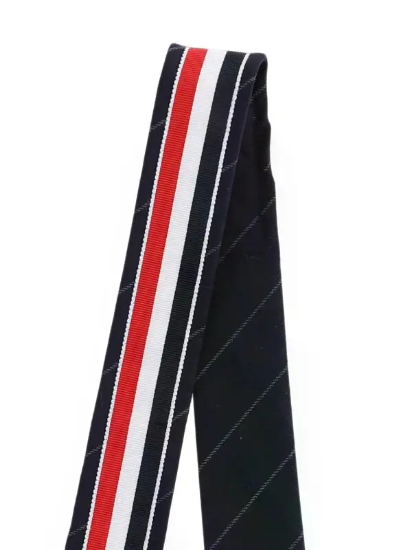 Thom Browne Rwb Stripe-pattern Tie - Blue