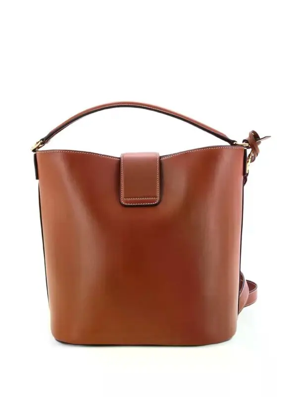 Celine Louise Bag Leather Bucket Bag - Brown