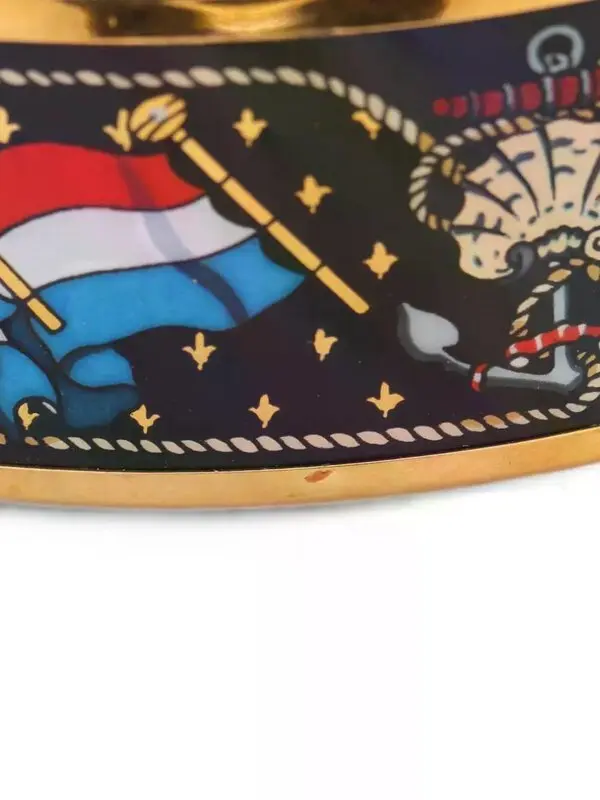 Hermès 2010s Gm Cloisonné Enamel Bangle Bracelet