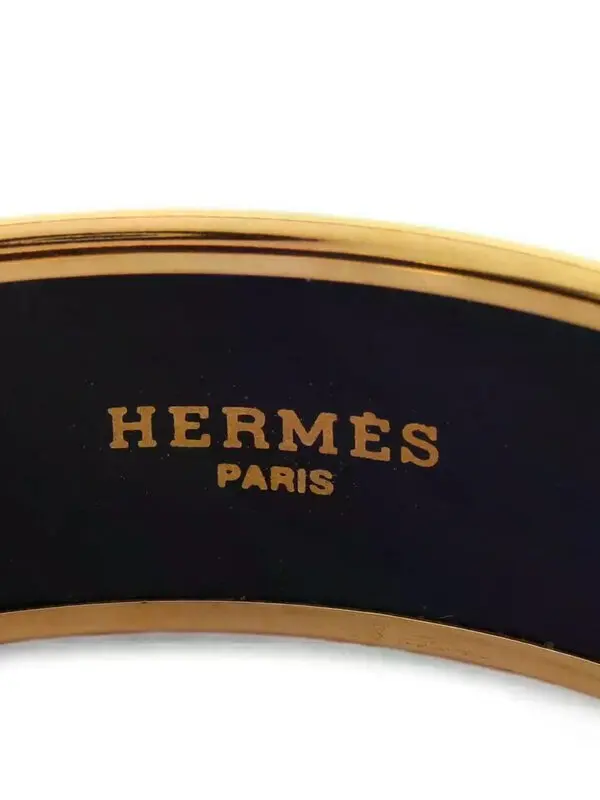 Hermès 2010s Gm Cloisonné Enamel Bangle Bracelet