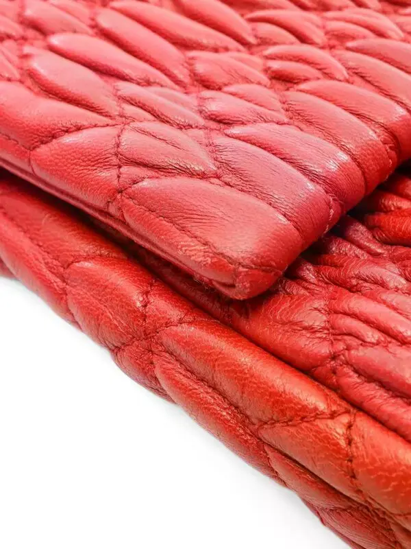 Miu Miu 2010s Nappa Crystal Matelassé Shoulder Bag