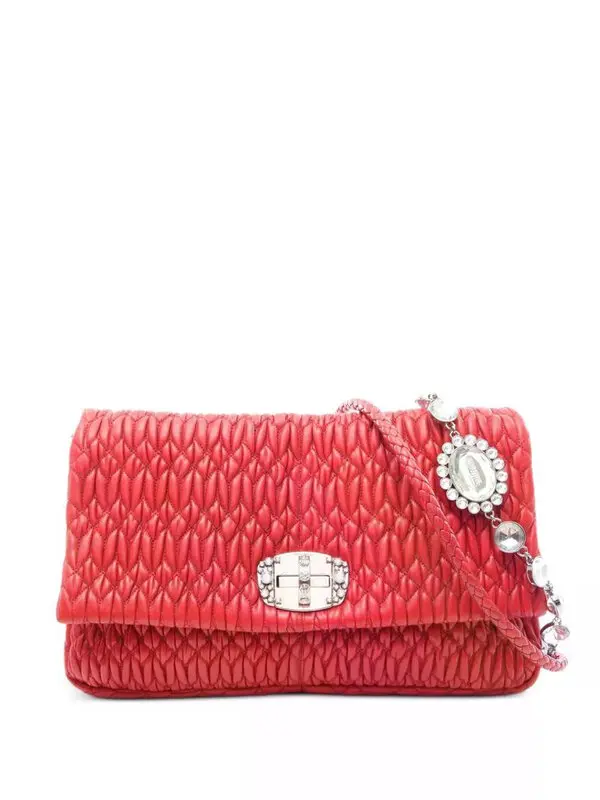 Miu Miu Matelassé Shoulder Bag - Red