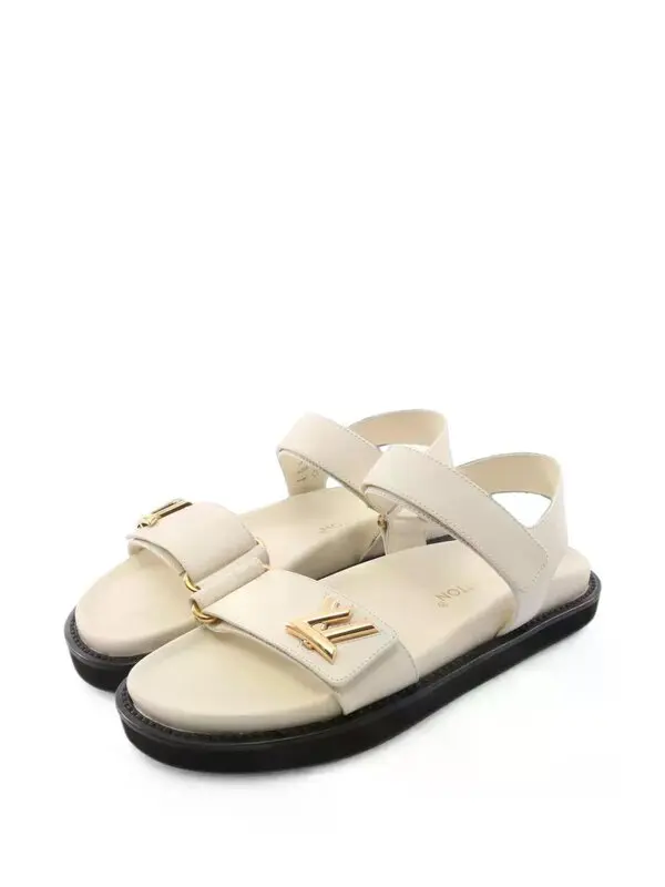 LOUIS VUITTON 2023 Sunset Line Leather Flat Sandals